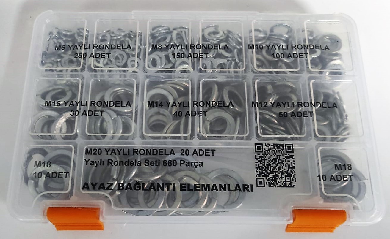 Ay-Civ Ayaz Yaylı Rondela Seti 660 Parça Dın 127 | Çiviler ve Vidalar ...